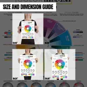Color Theory Color Wheel Poster Graphic Designer Cheat Sheet - Etsy