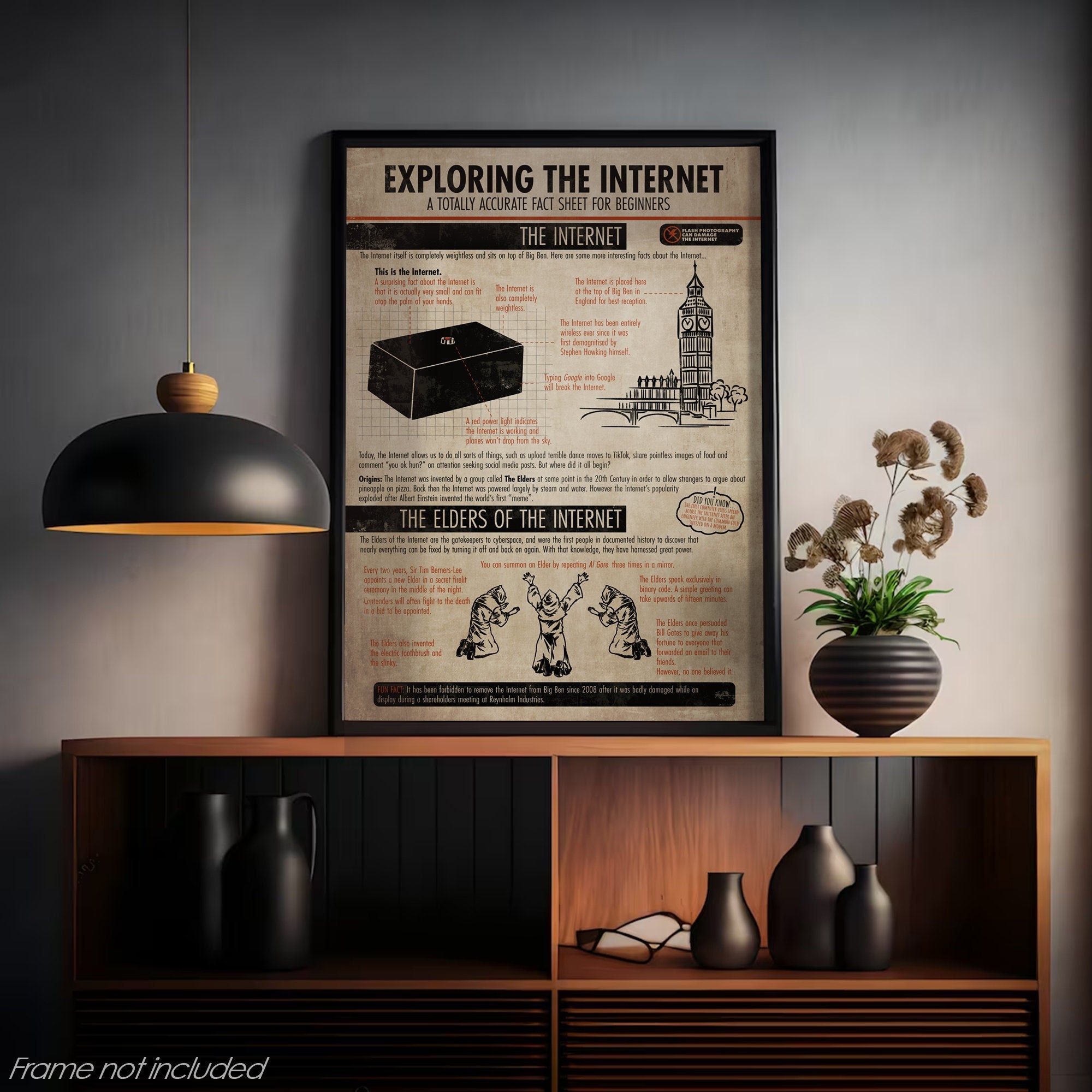 Elders of the Internet Funny IT Crowd Poster Wall Art for IT ...