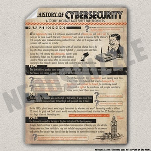 A History of Cybersecurity Poster funny A 'totally Accurate' Fact Sheet ...