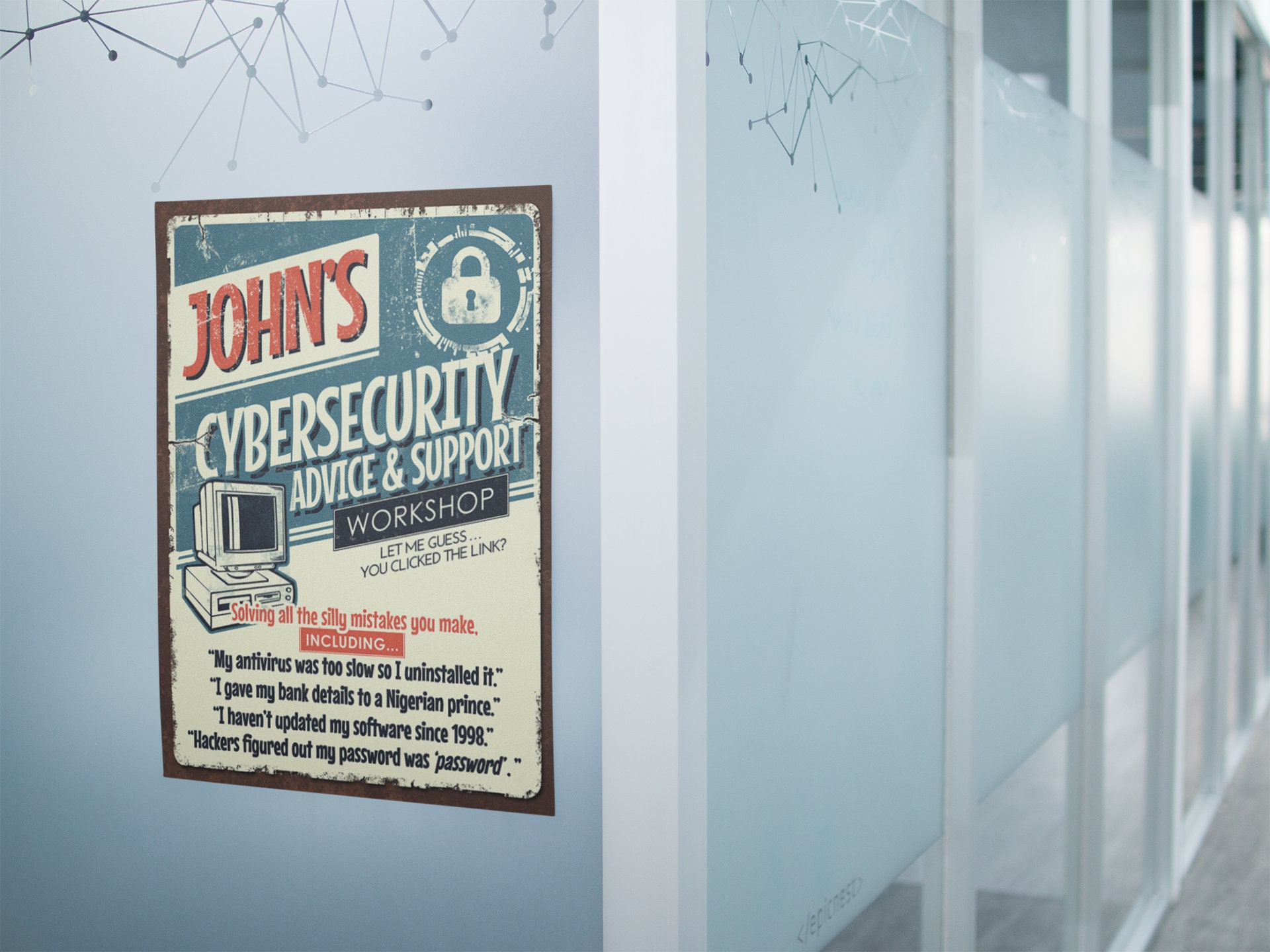 Cybersecurity Advice & Support Infosec Funny Poster Wall Art - Etsy