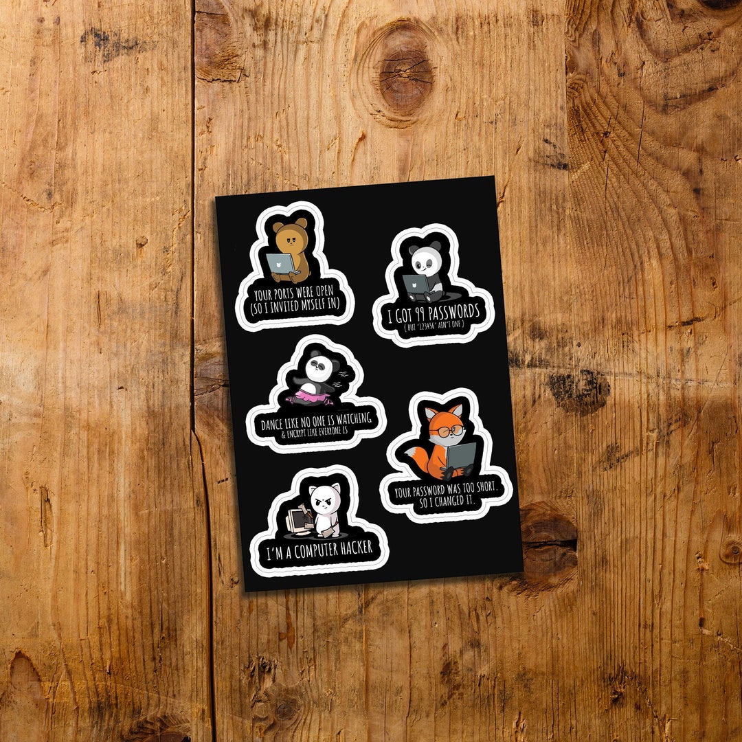 Cute Cybersecurity Hacker Laptop Sticker Pack - Etsy