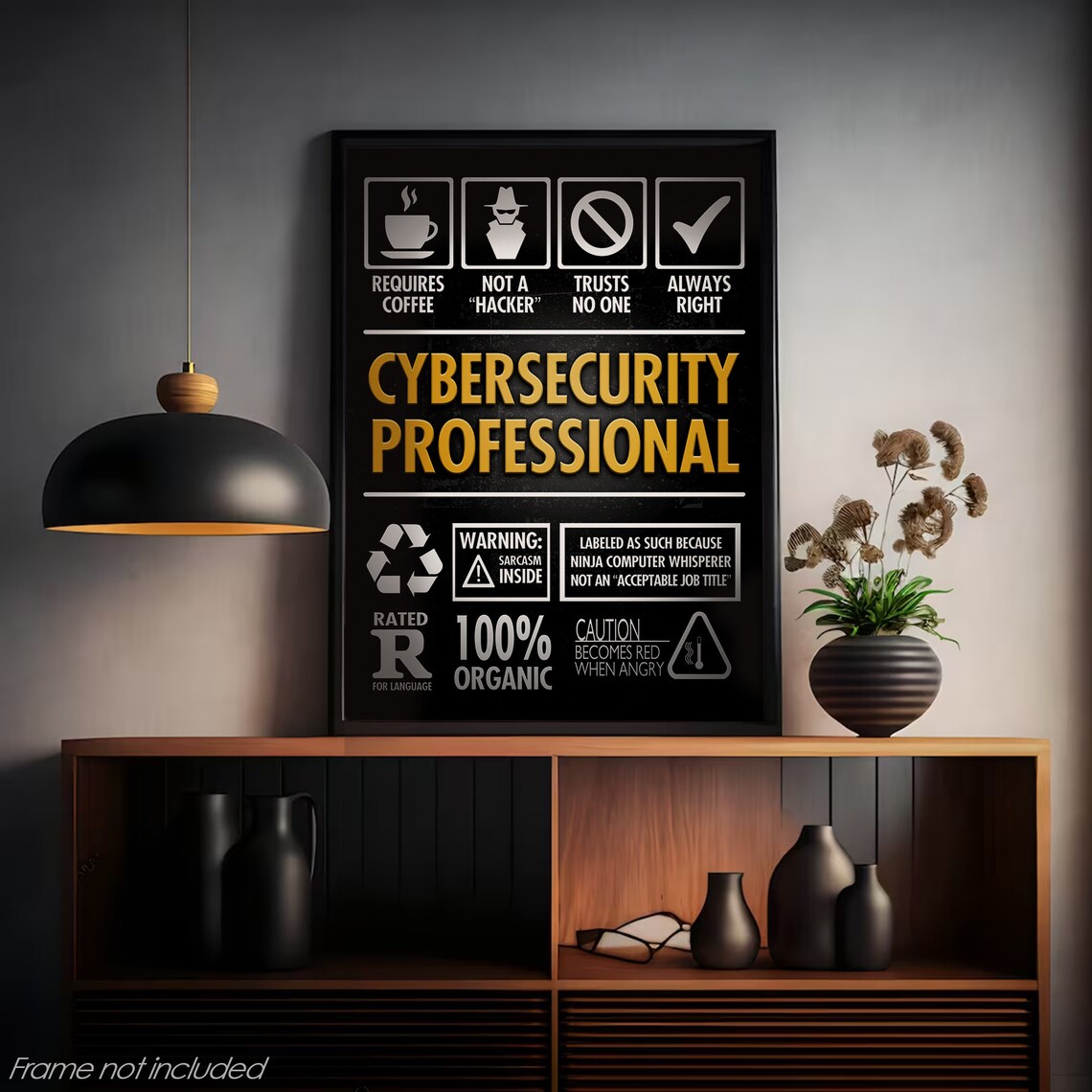 Cybersecurity CISSP not A Hacker Poster Gift for - Etsy