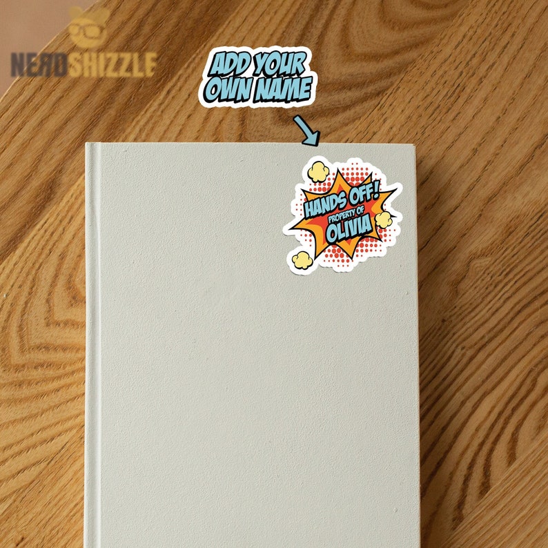 CUSTOM Comic Property of Stickers for Books, Laptop, Pcs, Equipment ...