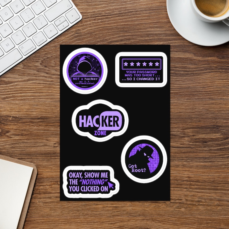 Cool Cybersecurity Hacker Laptop Sticker Pack Choose Color - Etsy