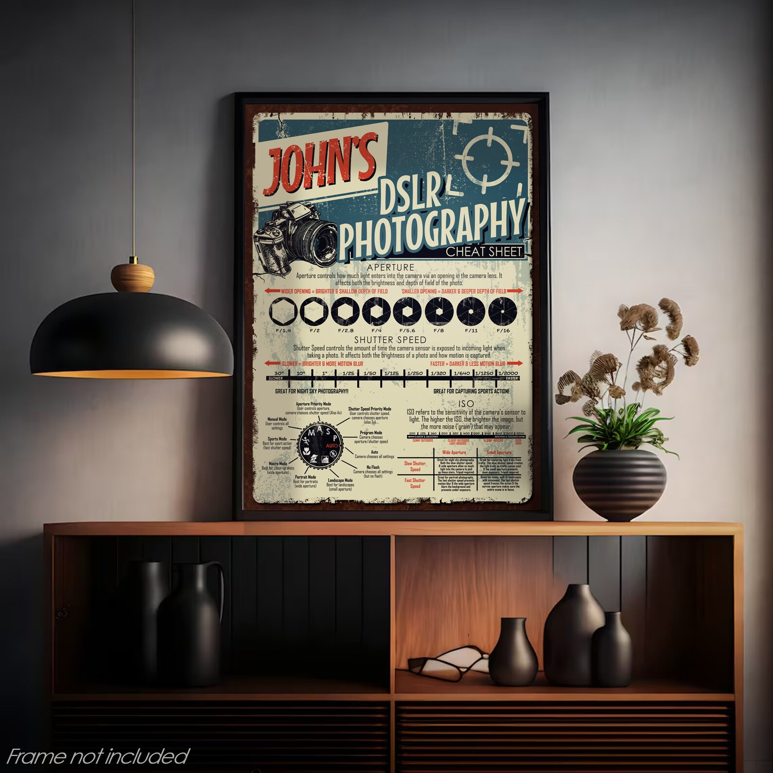 DSLR Digital Photography Cheat Sheet Poster CUSTOM Add - Etsy