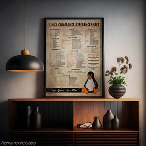 Linux Commands Cheat Sheet Poster Wall Art Gift - Etsy Australia
