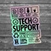 Tech Support, IT Technician, IT Helpdesk Holographic Vinyl Sticker 5.5 ...