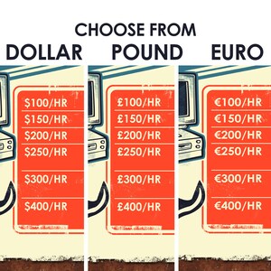 Computer Repair Hourly Rate Funny Poster Wall Art Gift for IT Tech ...