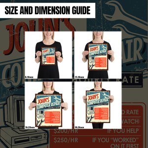 Computer Repair Hourly Rate Funny Poster Wall Art Gift for IT Tech ...