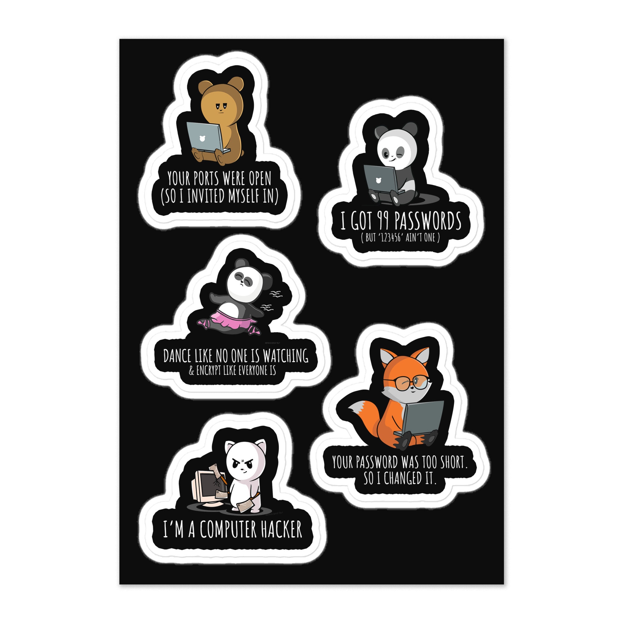 Cute Cybersecurity Hacker Laptop Sticker Pack - Etsy