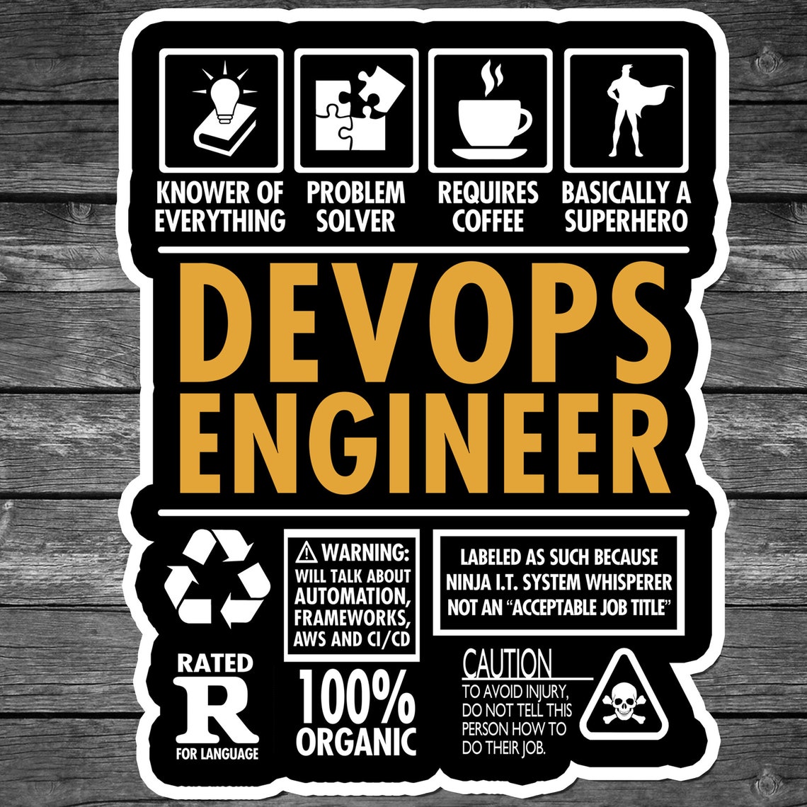 Devops Engineer Funny "knower of Everything" Vinyl Sticker - Etsy