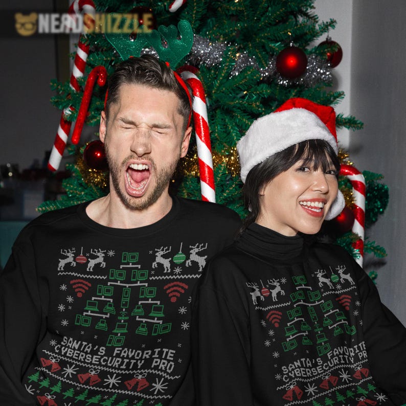 Santa's Favorite Cybersecurity Pro Funny Ugly Christmas Jumper Sweater ...