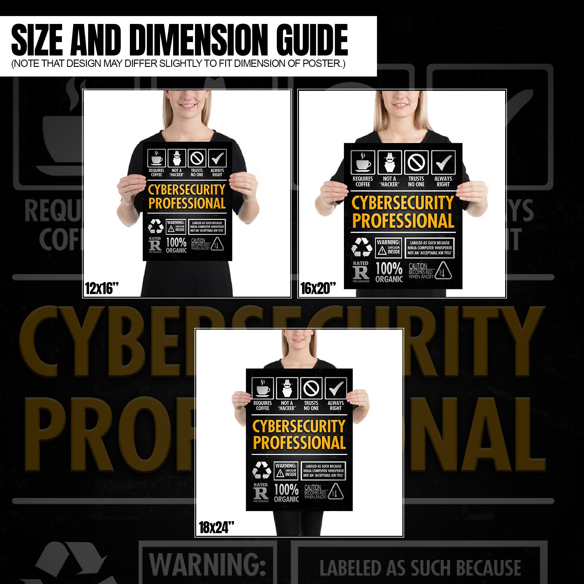 Cybersecurity CISSP not A Hacker Poster Gift for - Etsy
