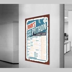 Python Cheat Sheet Poster - Python Wall Art - Customized - Etsy UK