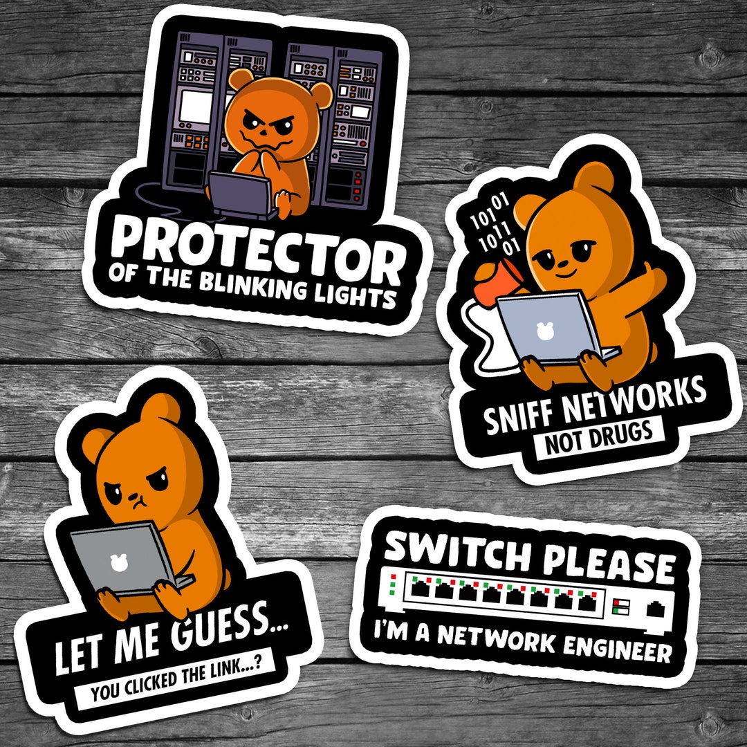 Network Engineer 4 Sticker Bundle Funny Computer Nerd Stickers - Etsy
