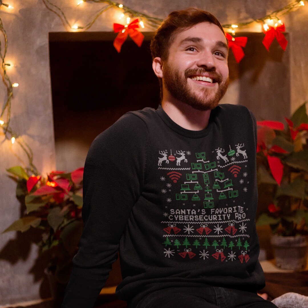 Santa's Favorite Cybersecurity Pro Funny Ugly Christmas Jumper Sweater ...
