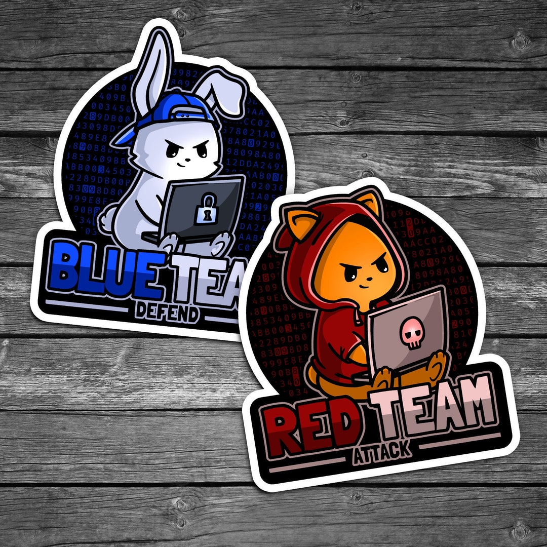 Red Team Blue Team Cybersecurity Sticker Individual IT Security ...