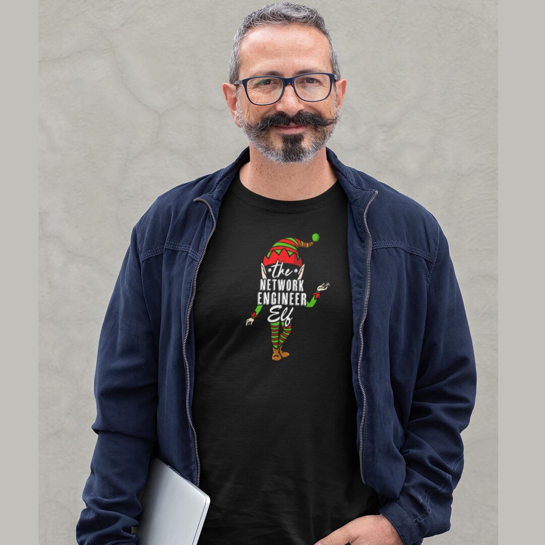 The Network Engineer Elf Christmas T-shirt for Sysadmins and Network ...