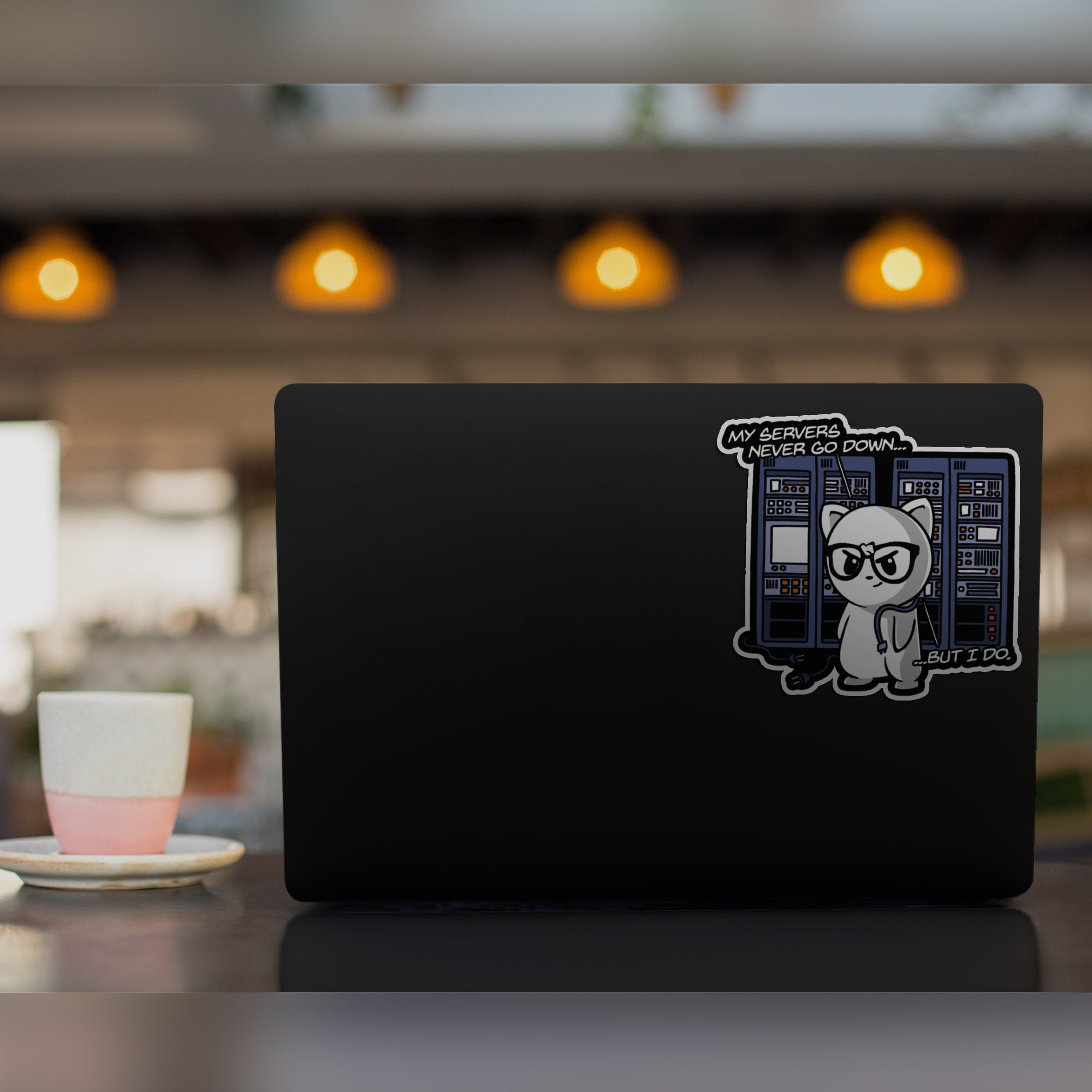 Sysadmin IT Tech Funny Rude Sticker My Servers Never Go Down Network ...