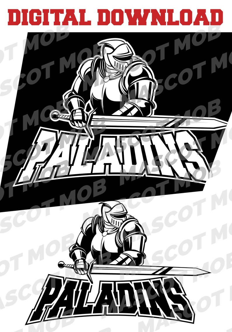 Paladins Mascot SVG: School Spirit Vector File (digital Download) - Etsy