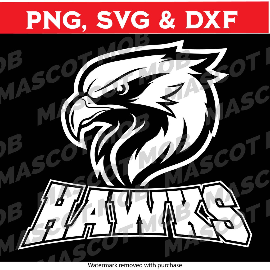 Hawk SVG Hawk Logo SVG Hawk School Mascot Hawk Mascot Svg SVG for ...
