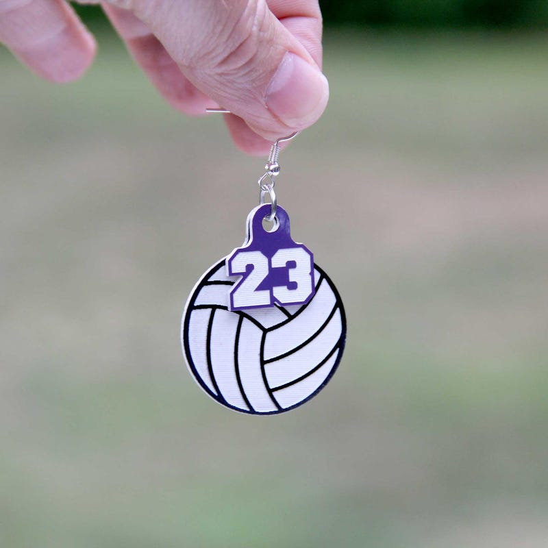 Game Day Earrings Volleyball - Etsy UK