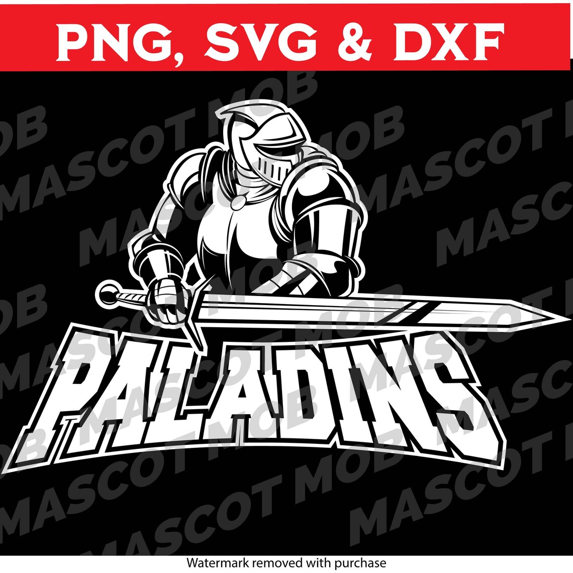 Paladins Mascot SVG: School Spirit Vector File (digital Download) - Etsy