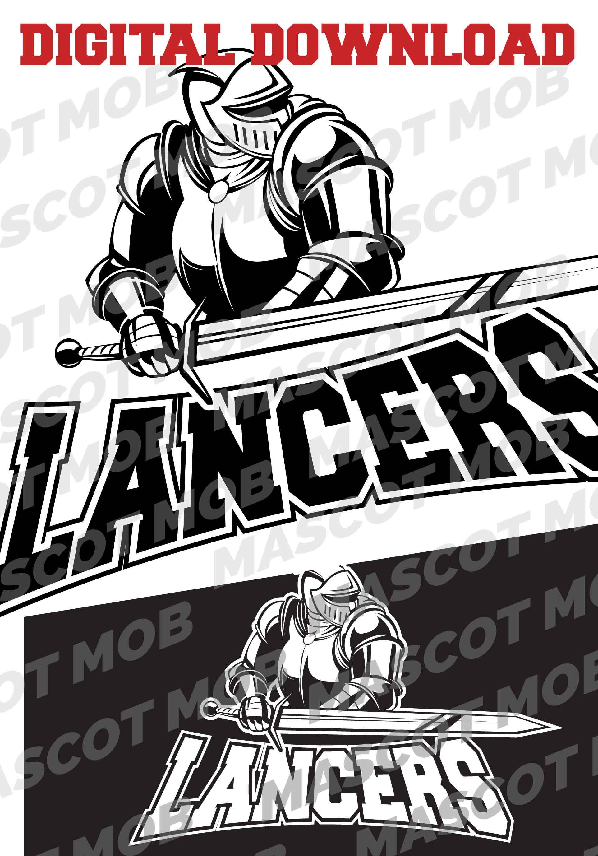 Lancers Mascot SVG: School Spirit Vector File (digital Download) - Etsy