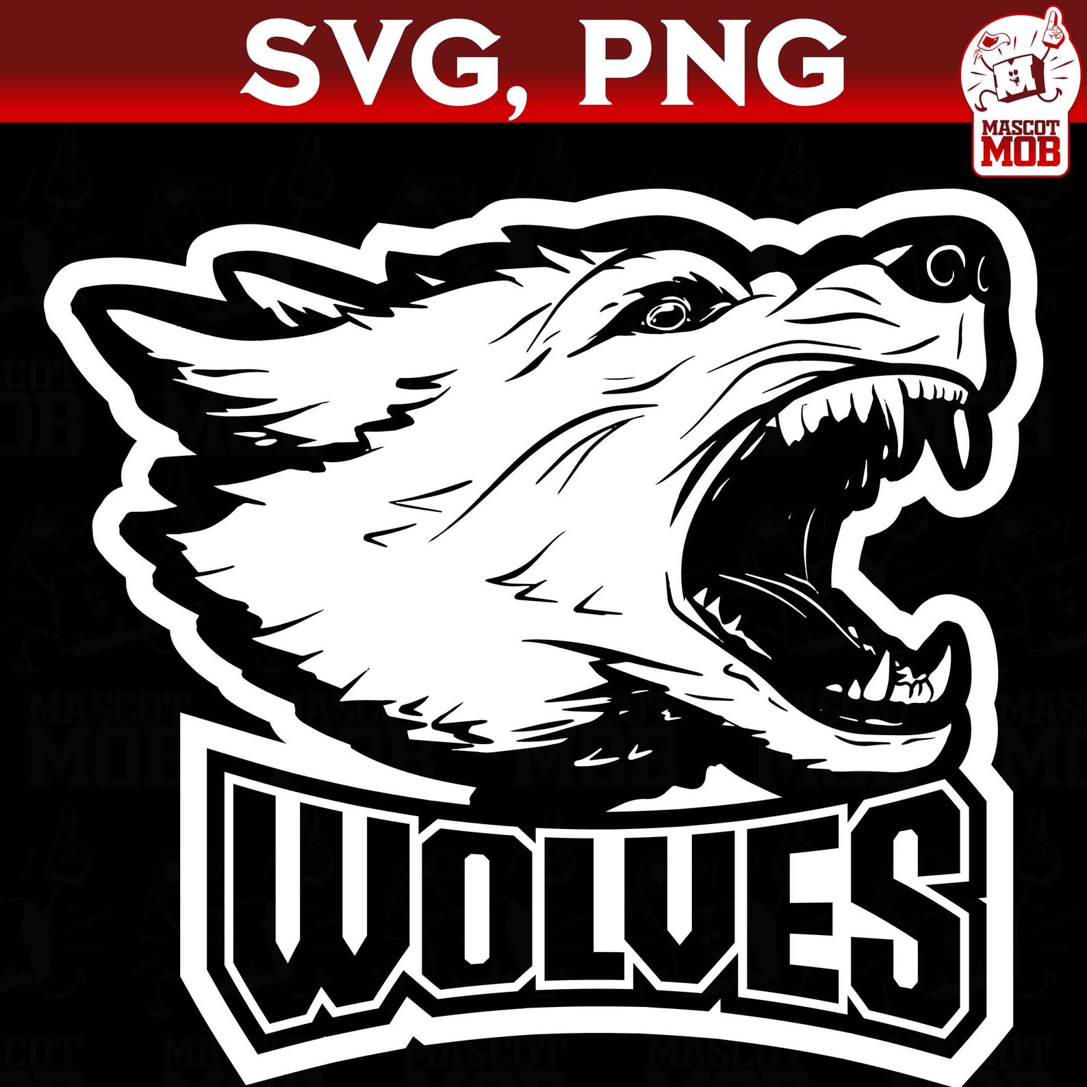 Wolves SVG Wolves Mascot Svg Wolves SVG for Cricut or Silhouette School ...