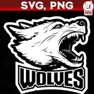 Wolves SVG Wolves Mascot Svg Wolves SVG for Cricut or Silhouette School ...