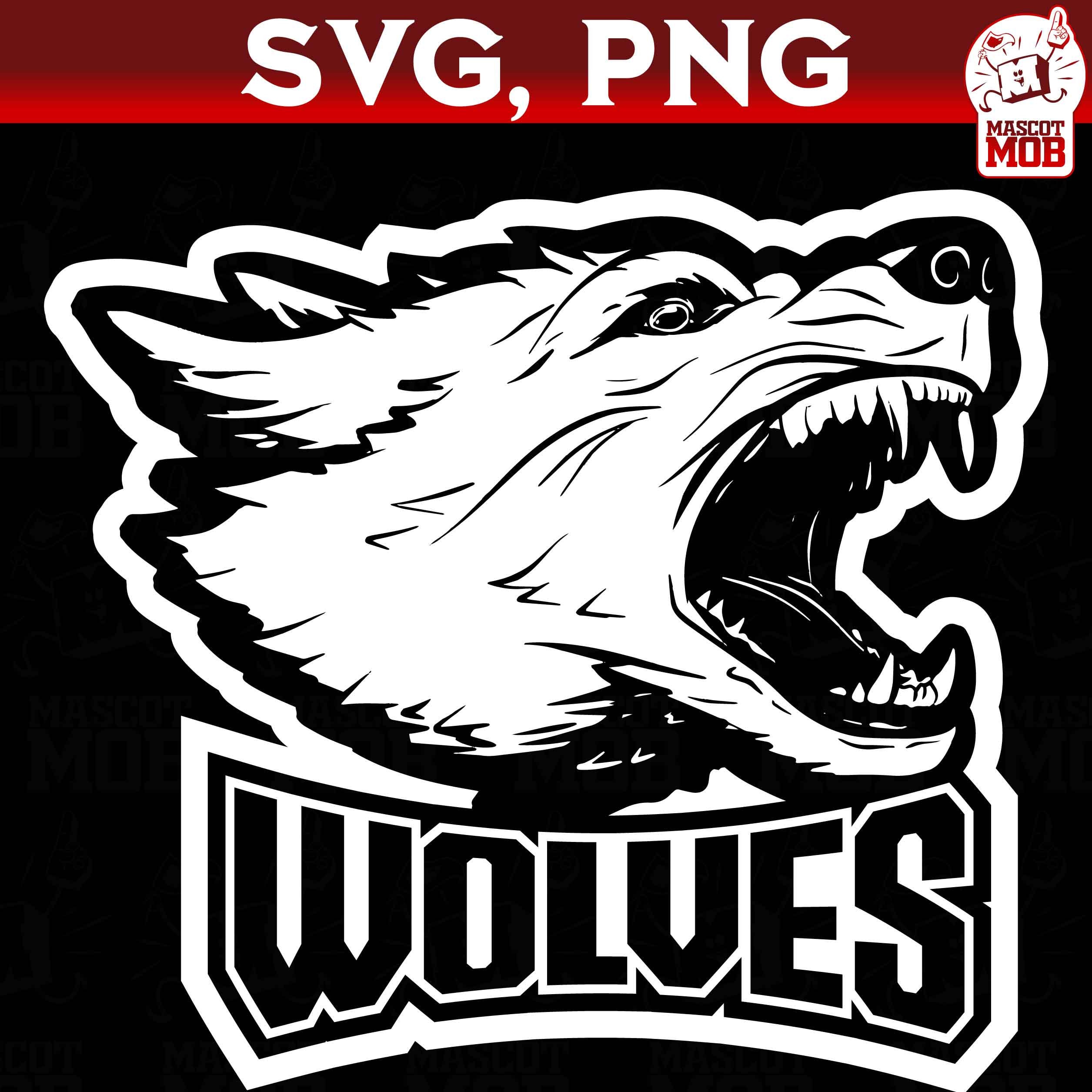 Wolves SVG Wolves Mascot Svg Wolves SVG for Cricut or Silhouette School ...