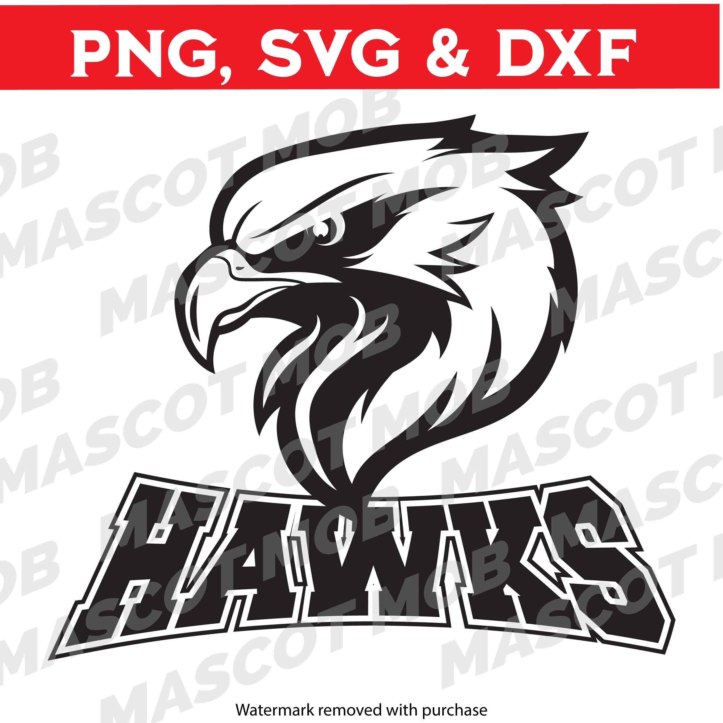 Hawk SVG Hawk Logo SVG Hawk School Mascot Hawk Mascot Svg SVG for ...