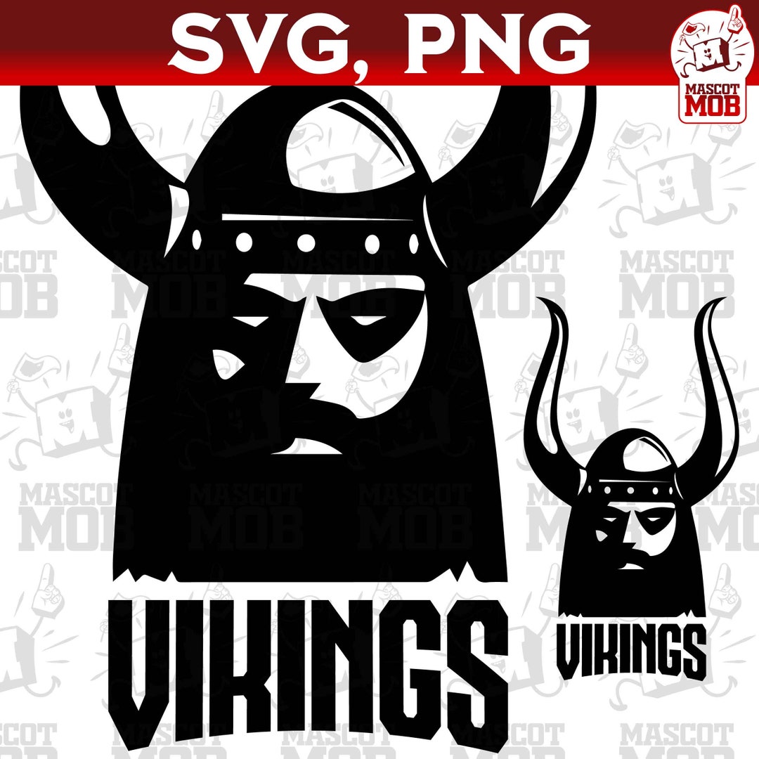 Vikings Mascot SVG: School Spirit Clipart for Cricut, Silhouette ...