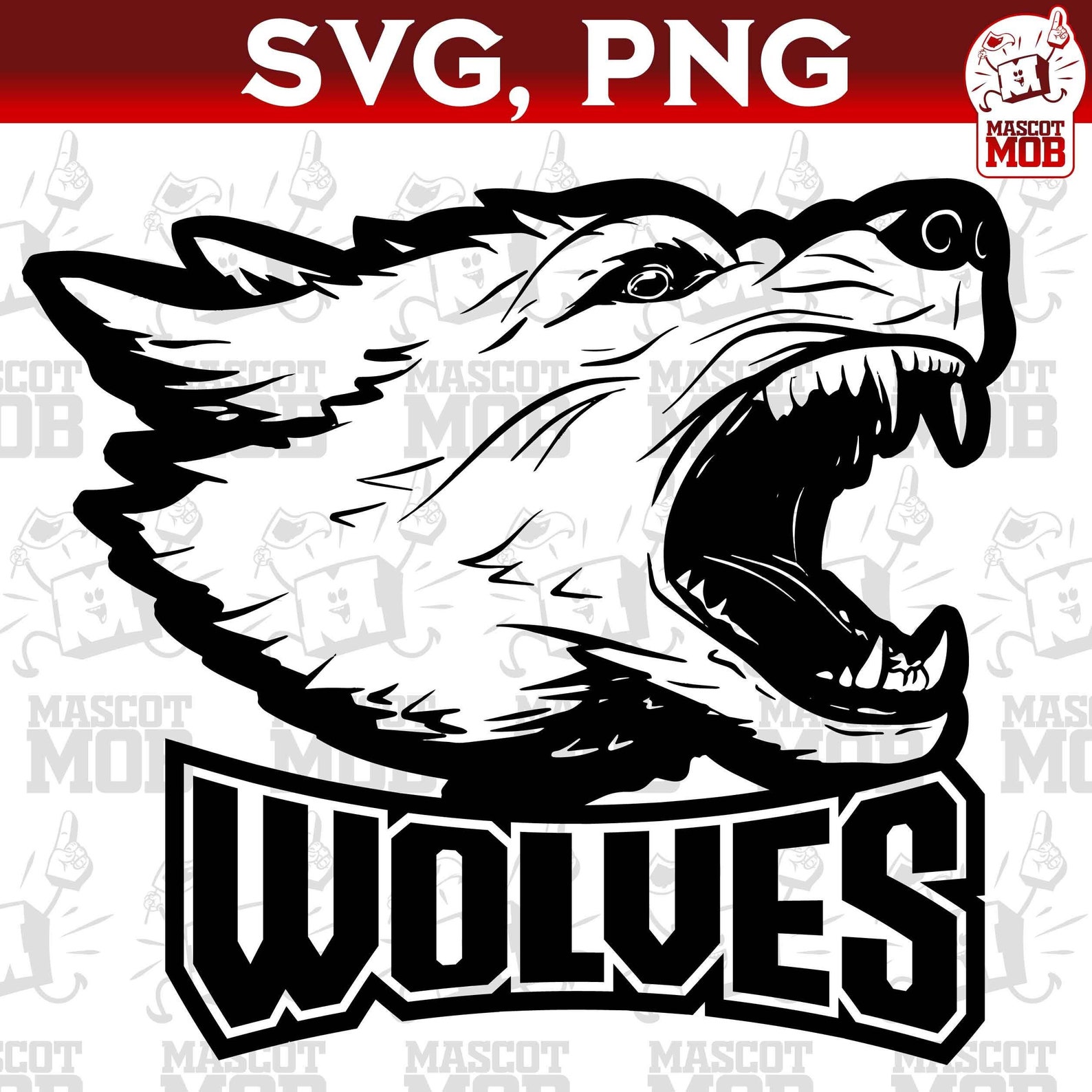 Wolves SVG Wolves Mascot Svg Wolves SVG for Cricut or Silhouette School ...
