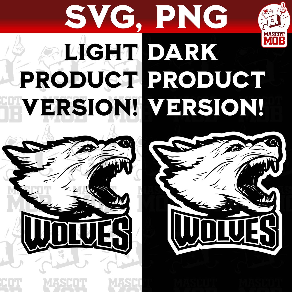 Wolves SVG Wolves Mascot Svg Wolves SVG for Cricut or Silhouette School ...