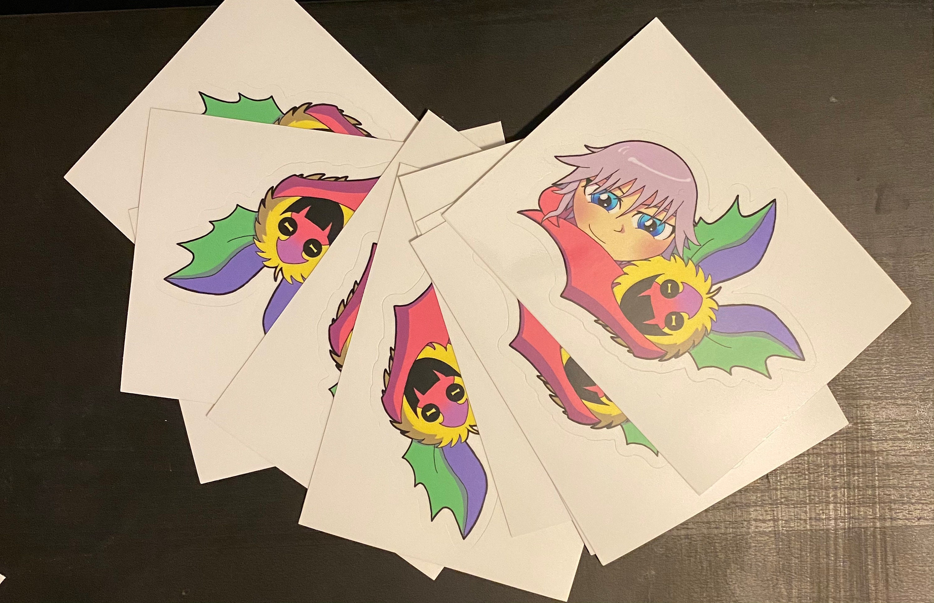 Riku and Komory Bat High Quality Kiss Cut Sticker - Etsy Norway