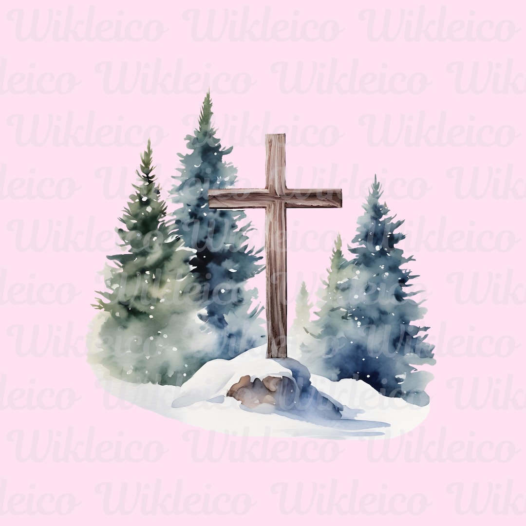 Winter Cross PNG Christian Christ God Spiritual Religious Design ...