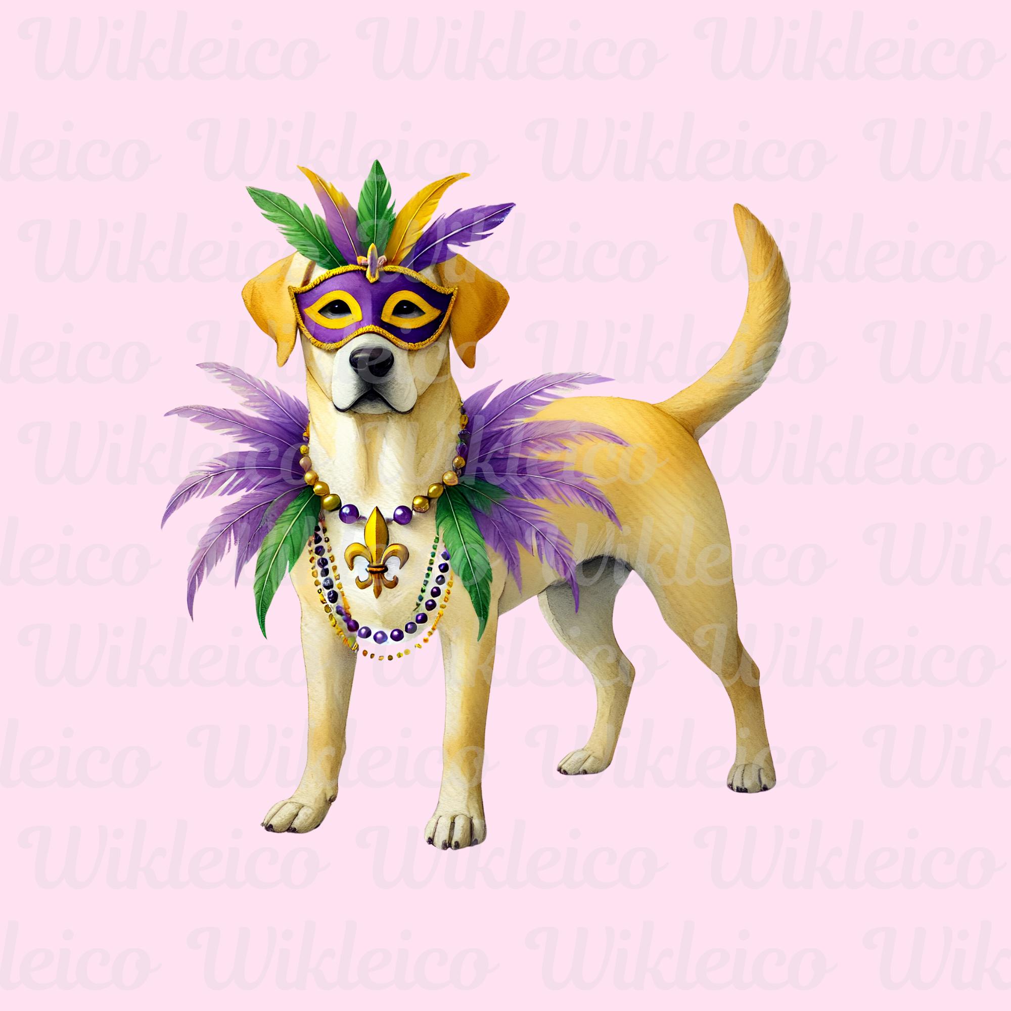 Yellow Lab Mardi Gras PNG Carnival Festival Parade Party Labrador ...