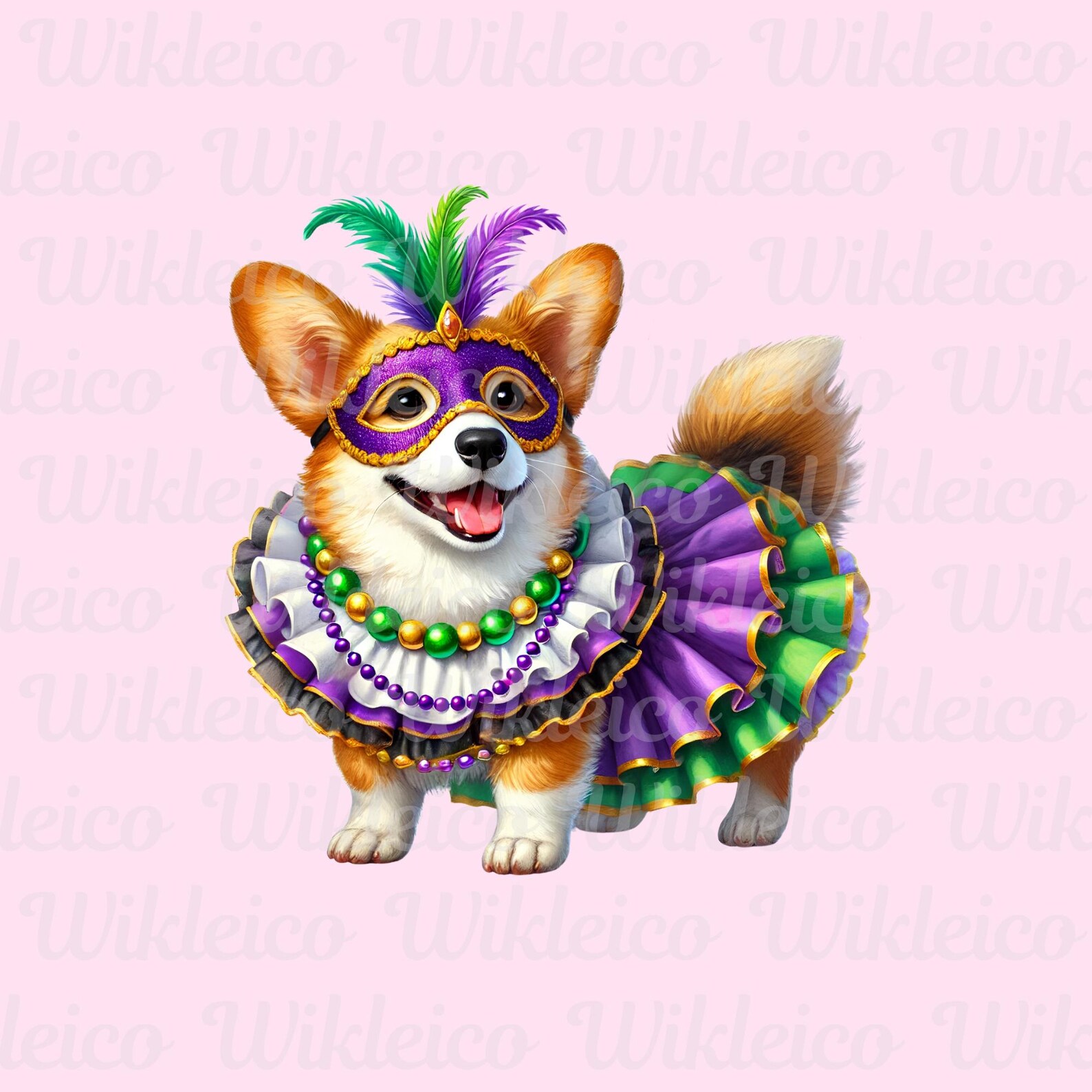 Corgi Mardi Gras PNG Carnival Festival Party Parade Fluffy Pup Puppy ...