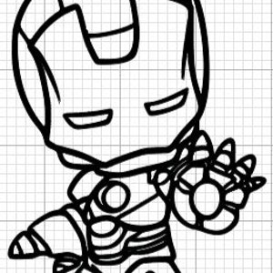 Iron Man Chibi Vinyl Decal | Etsy