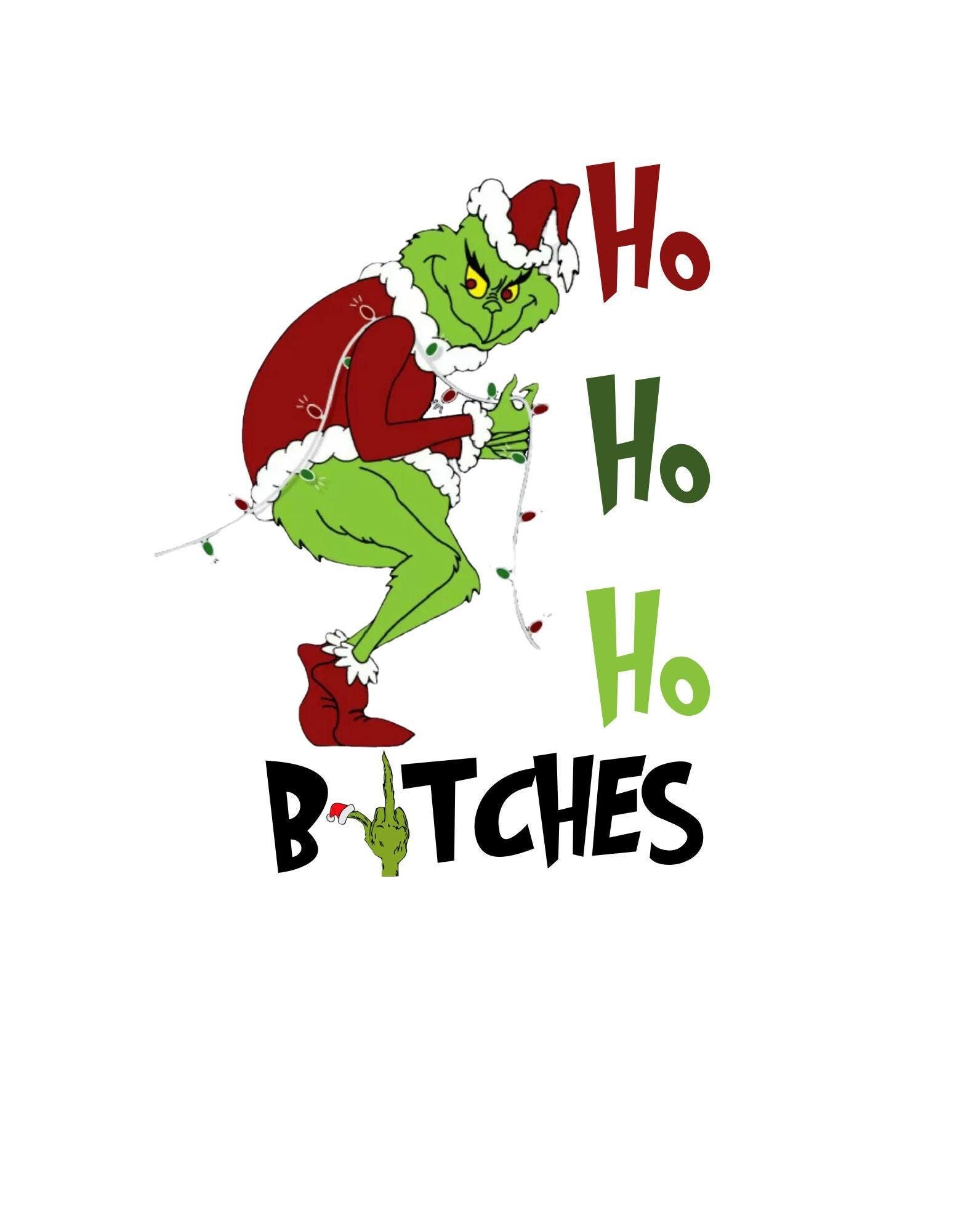 Grinch Ho Ho Ho Birdies Svg, Png, Pdf, Jpg Cricut, Silhouette, Cut File ...