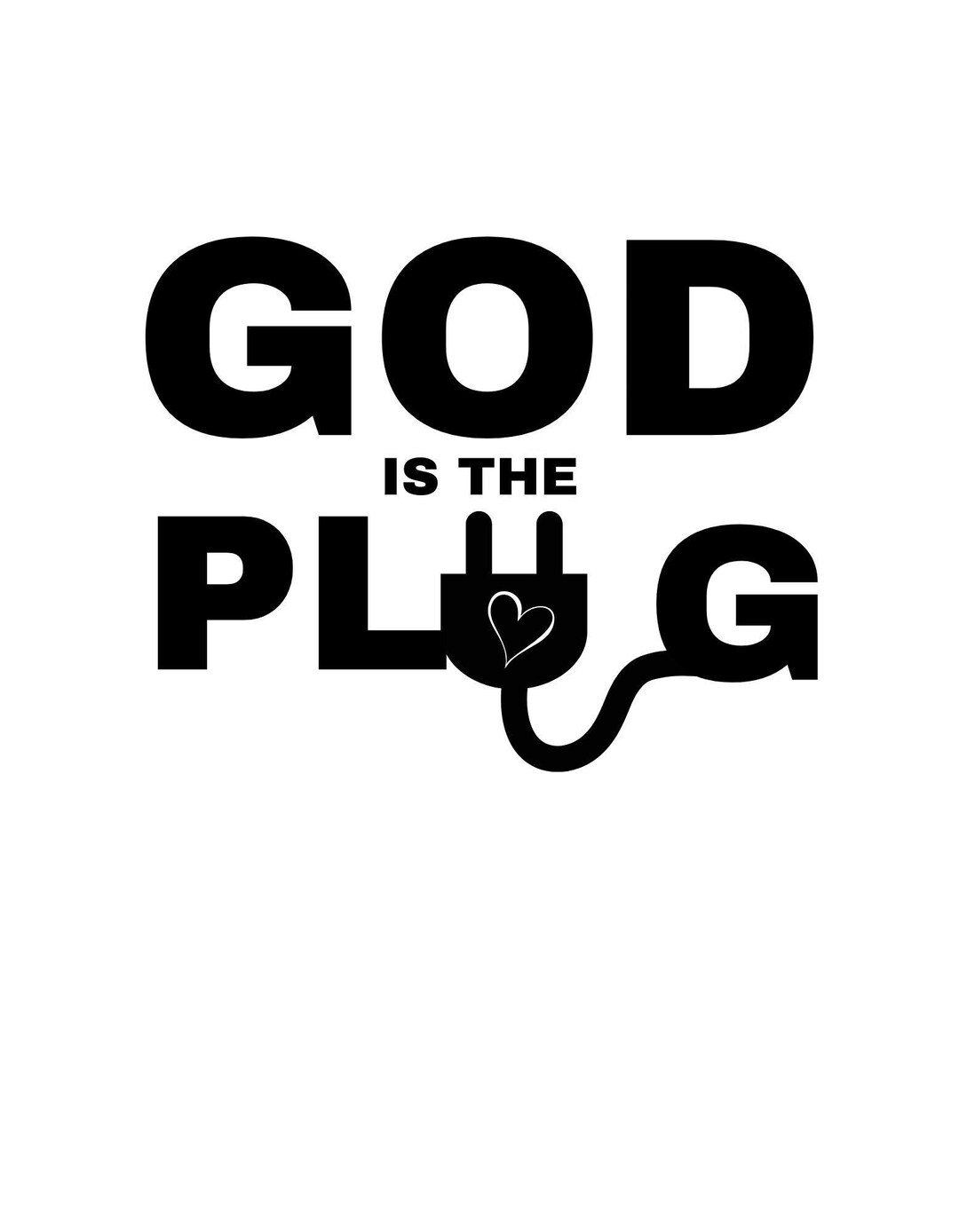 God is the Plug Cricut, Silhouette, Pdf, Svg, Png, Jpg - Etsy