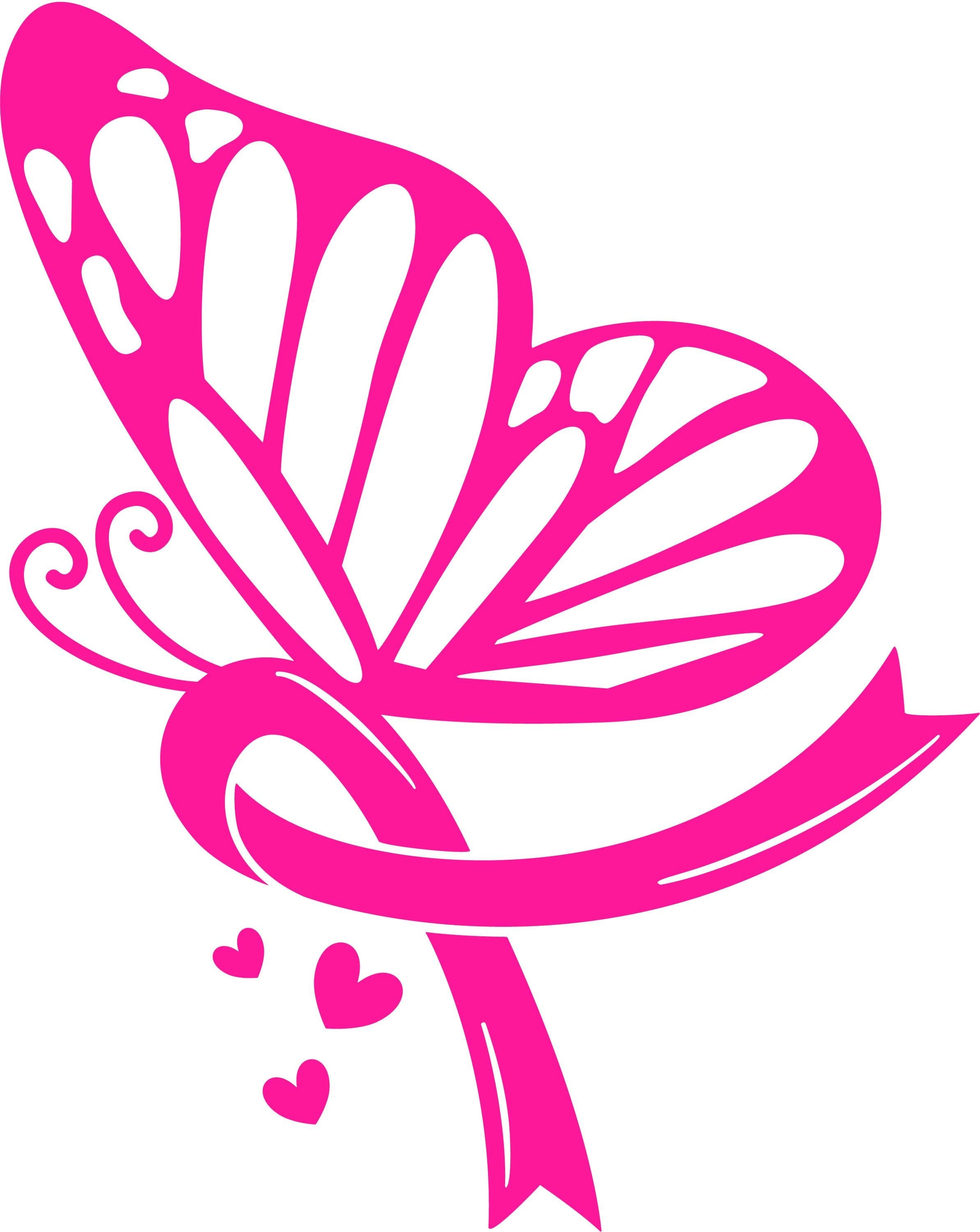 Butterfly Breast Cancer Awareness Ribbon Png, Jpg, Svg - Etsy