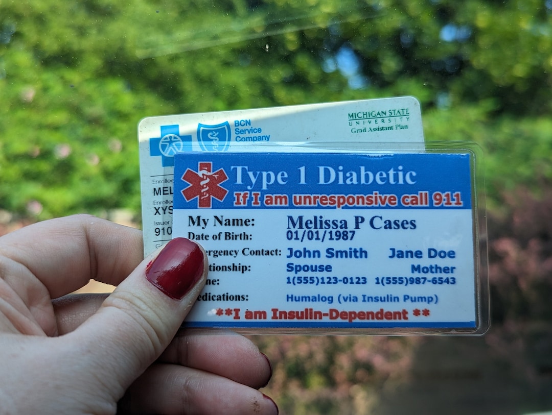 Personalized Diabetic Medical Alert Card: Wallet Size - Etsy