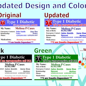 Personalized Diabetic Medical Alert Card: Wallet Size - Etsy