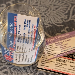 Personalized Diabetic Medical Alert Card: Wallet Size - Etsy