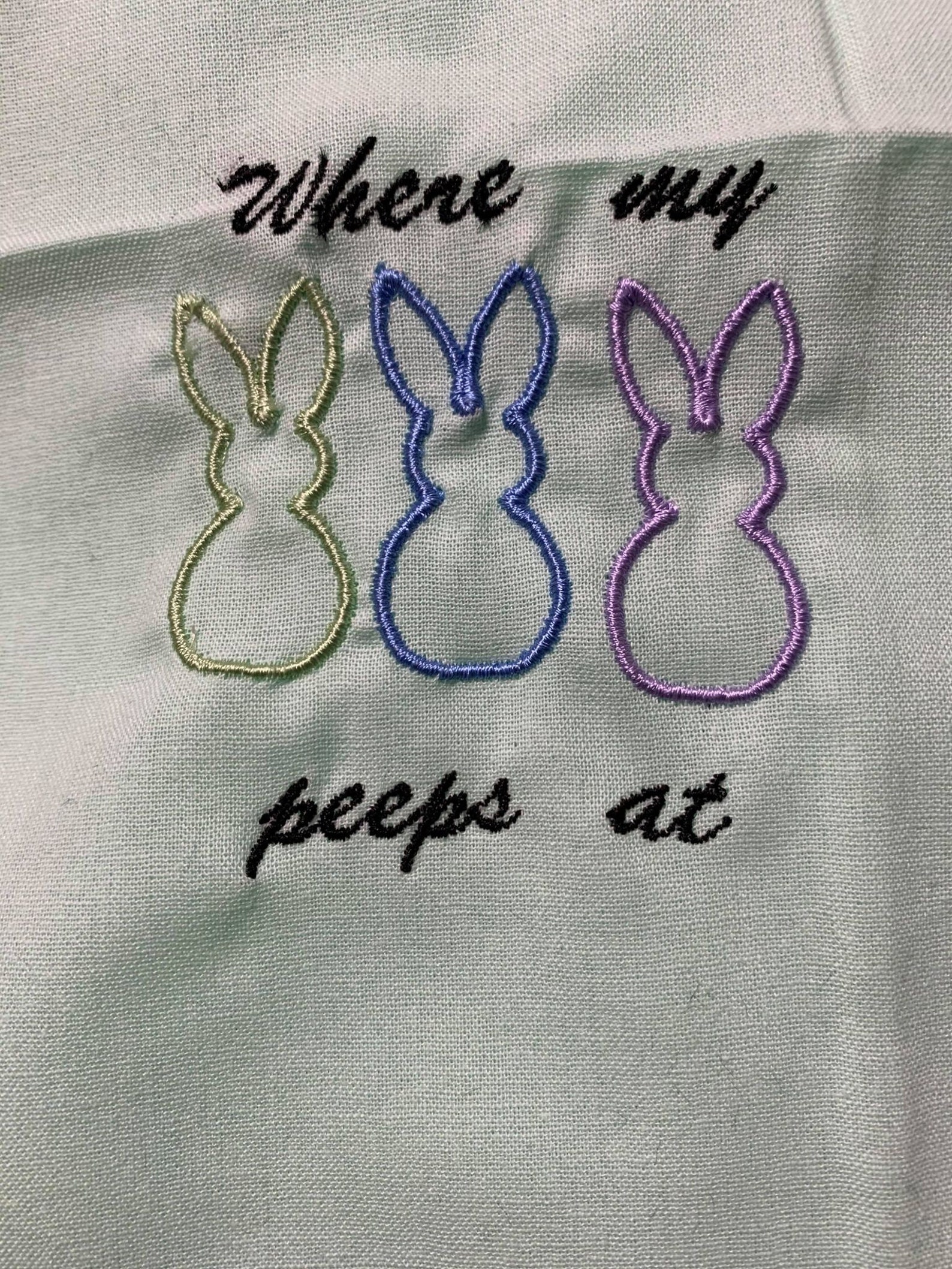 Where My Peeps At?! Embroidery (brother PES File), Easter, Spring, Gift ...