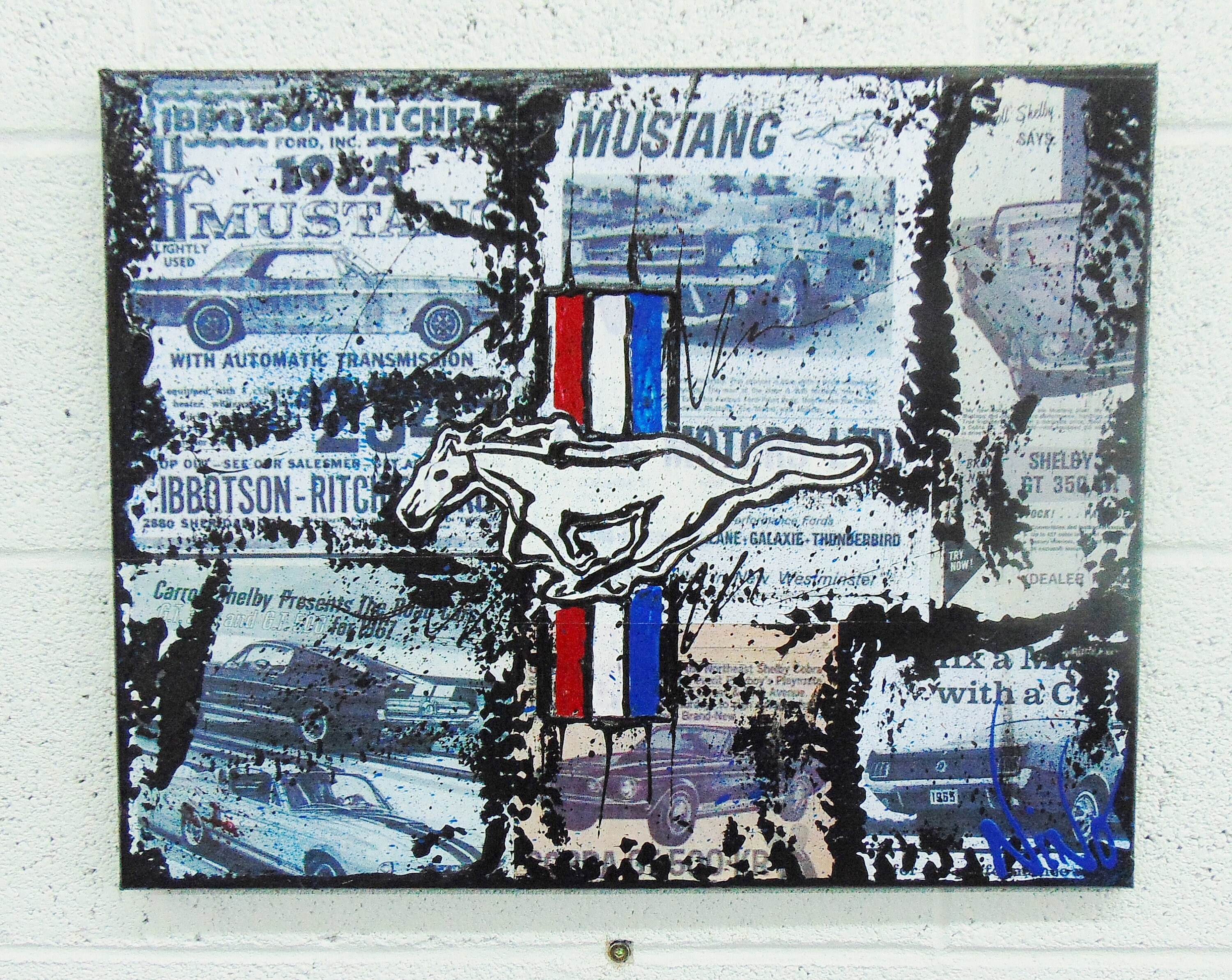 Ford Mustang Pony Artwork/original Mustang Painting/acrylic Artwork ...
