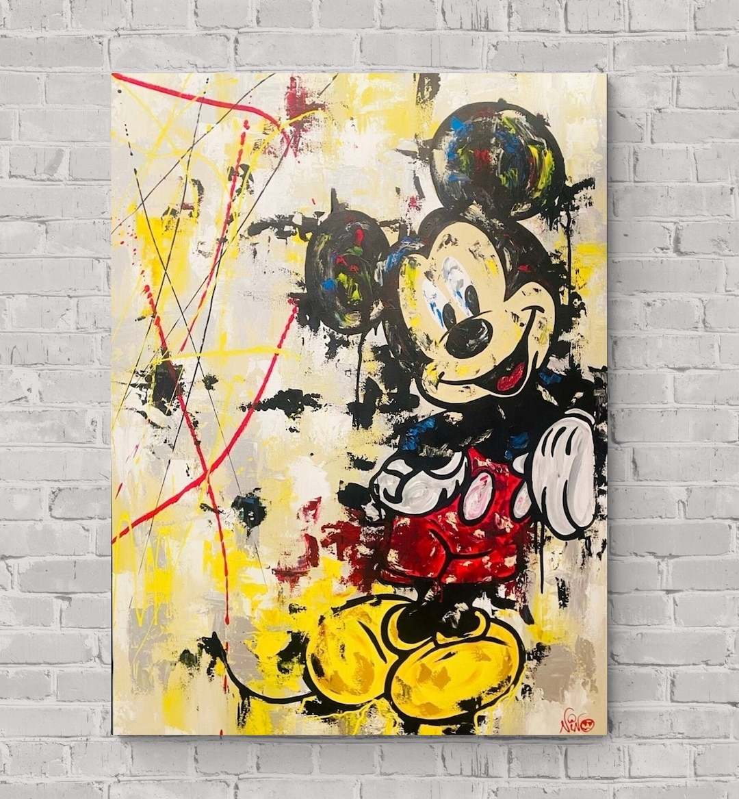 Mickey Mouse''touch of Magic''/original Acrylic Painting/stretched ...