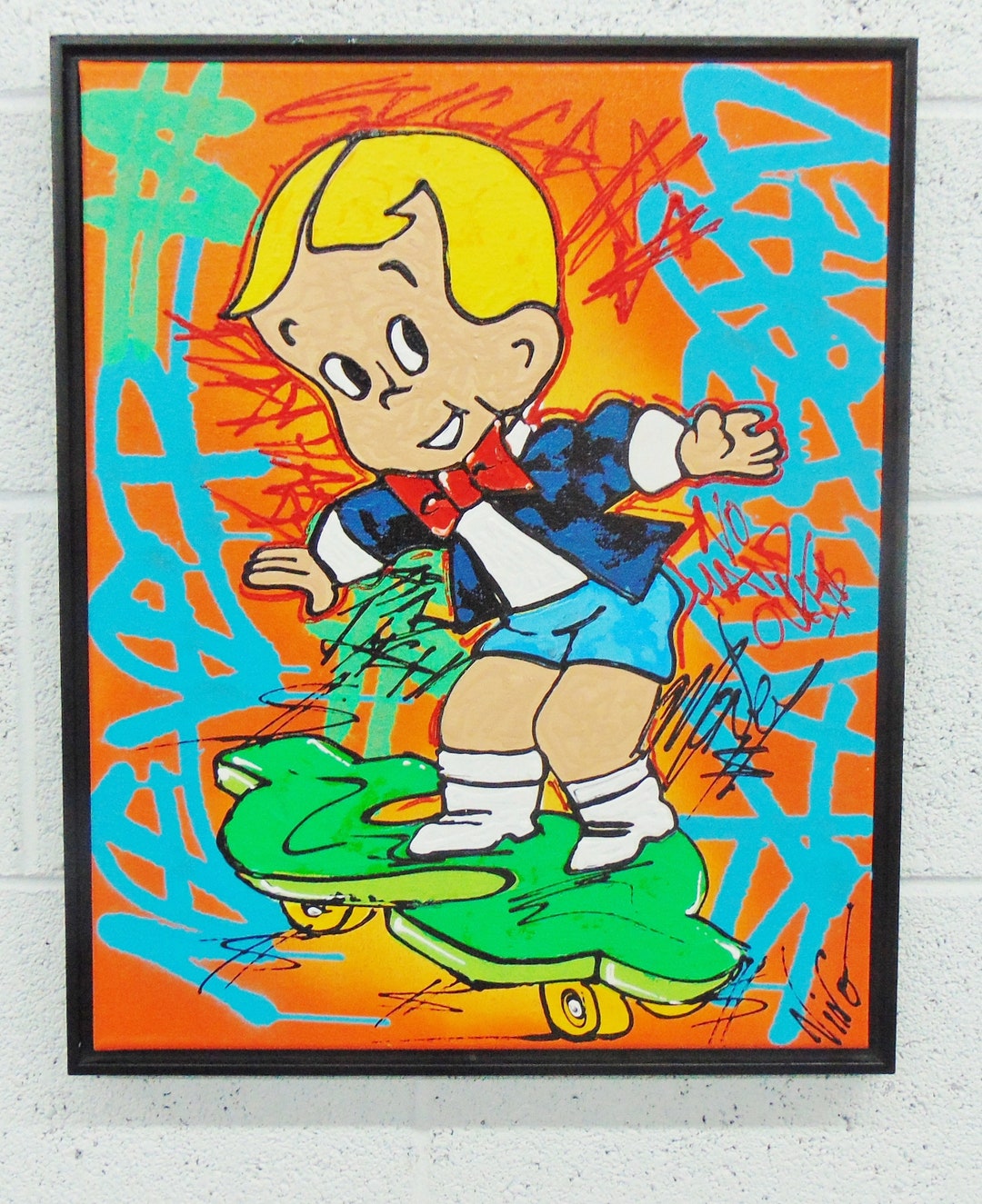 Richie Rich ''never Skate Bored''/ Original Richie Rich Painting ...